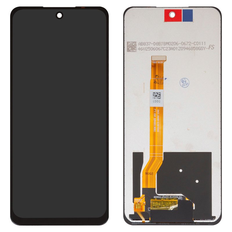 LCD compatible with Realme C67 4G, C67 5G, (black, without frame, (Box ...